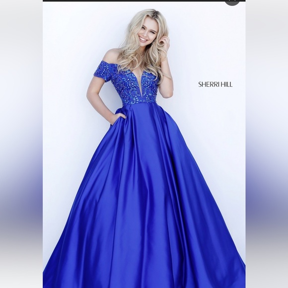 Sherri Hill | Dresses | Sherri Hill Royal Blue Gown | Poshmark